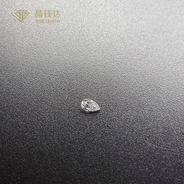 DEF Color HPHT Pear Shape Fancy Cut Lab Diamonds 0.05ct To 0.3ct