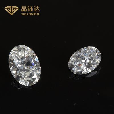 Cina 1.0 a 2.0ct HPHT Gia Diamante Laboratorio Cresciuto Bianco Forma Ovale Libera Taglio Raffinato in vendita