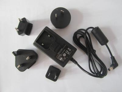 China Interchangeable plug power adapter 12V 1A AC/DC switching power supply with EU,UK,AU,USA for sale