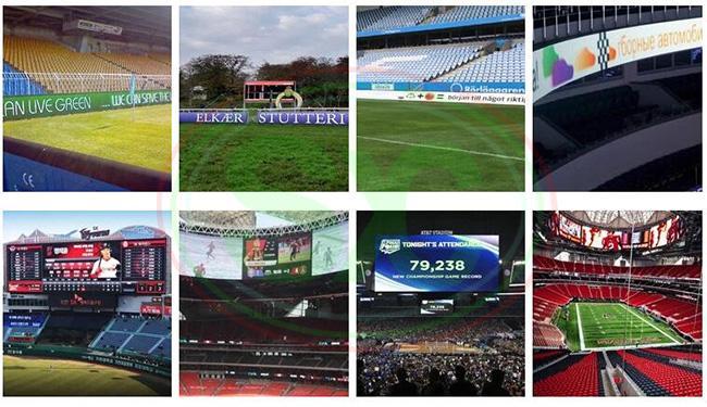 P8 Exterior Perimeter Football Stadium LED display , sports perimeter led display 0