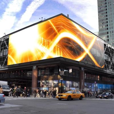 China 15.6mm LED Mesh Screen , 6000nits LED Curtain Video Wall Outdoor for sale