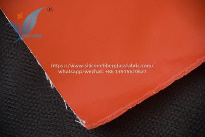 China 1.5m Width Silicone Coated Fiberglass Fabric For Fire Doors High Strength Soft Texture for sale