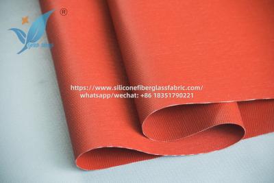 Cina Indumentaria per impianti petrolchimici in tessuto di fibra di vetro di silicone rosso in vendita