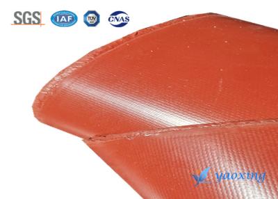 China 500℉ Stof van het de Glasvezelsilicone van Doubel van de corrosieweerstand de Kanten Met een laag bedekte for sale