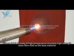 Soft Fireproof Silicone Fiberglass Fabric High Strength For Fire Doors