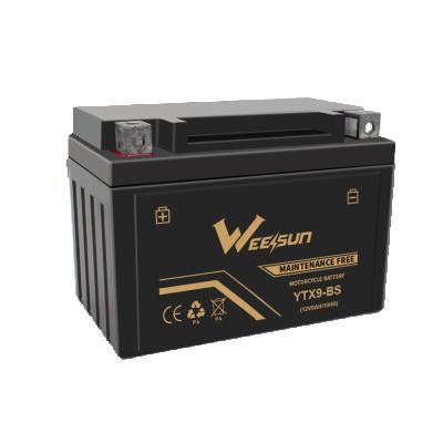 China Ytx9 bs Gel Agm Lead Acid Motorcycle Battery Maintenance Free Long Serve Life for sale