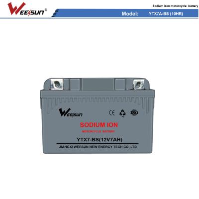 China YTX7A-BS 12v 7ah Sodium Ion Motorcycle Battery IP65 Protection Level for sale