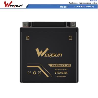 China 12n16 Agm Lead Acid Motorcycle Battery 12v 16ah Denel Motorcycle Battery for sale