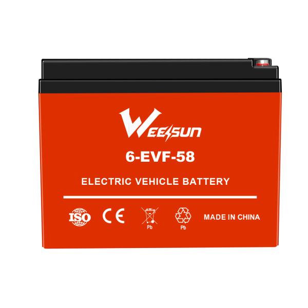 Quality 12v58ah 12v60ah 6 Evf 58 60 Electric Tricycle Battery 72v for sale