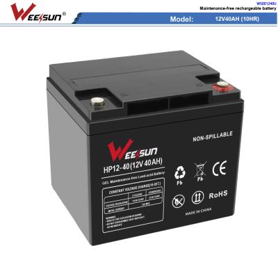 China Np Agm 12V Lead Acid Battery 12v 45ah Solar Power Battery Backup for sale