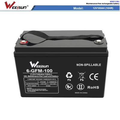 China Ups Solar Agm Ritar Battery 12V 100ah Energy Storage Battery Backup for sale