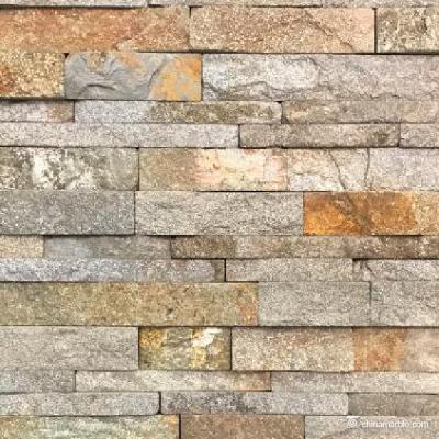 Cina Pannelli di pietra impilati granito rosso di Brown, pietra decorativa esterna in vendita