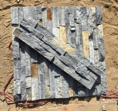 Chine Panneaux en pierre bleus et par rouille empilés de placage de quartzite à vendre