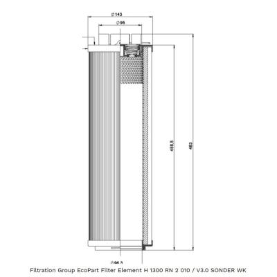 China H 1300 RN 2 010/SONDER WK Spare Part Hydraulic Filter 1μ ~ 100μ en venta