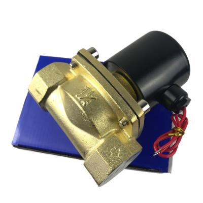 Cina 2W350-35 1 1/4 pollici di ottone puro Valvola solenoide Valvola d'aria di acqua normalmente chiusa NC in vendita