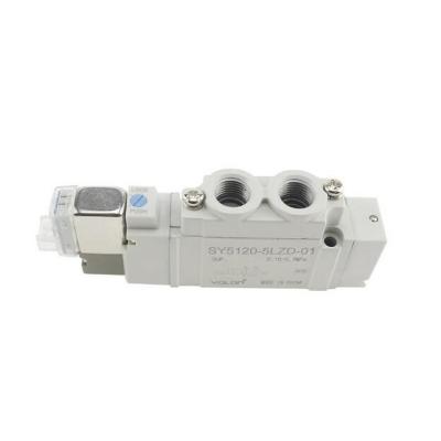 China SMC Solenoid Valve SY5320-5LZD-C6 DC12V One-Touch Fitting Port Size ø6 3 Position Closed Center for sale