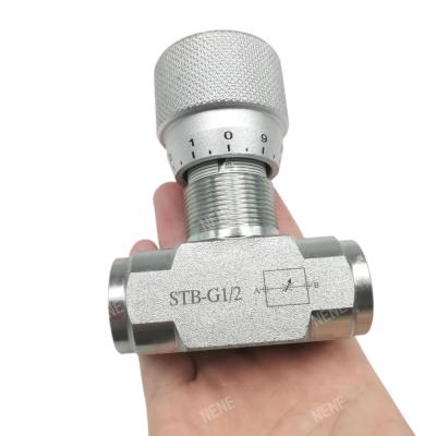 China Throttle Valve STB-G1/2 High Pressure Resistant Flow Control Valve STB Hydraulic Throttle Valve for sale