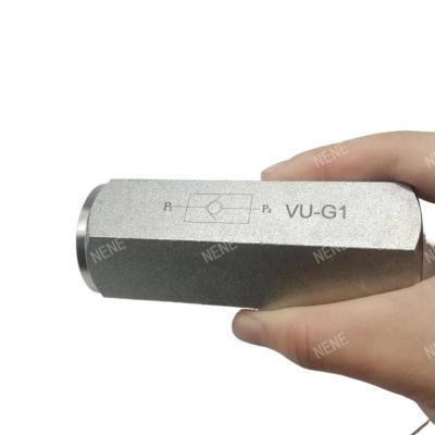 China VU-G1 VU-G11/4 VU-G11/2 VU-G2 Hydraulic Straight Tube One-Way Valve Check Valve for sale