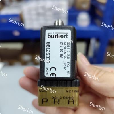 China Burkert 00125333 Two Position Three-way Solenoid Valve 6014 Series C Normally Closed G1/8 Brass Valve Body for sale