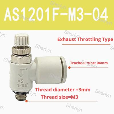 China SMC Pneumatic Speed Regulating Throttle Valve AS1201F-M5-06 for sale