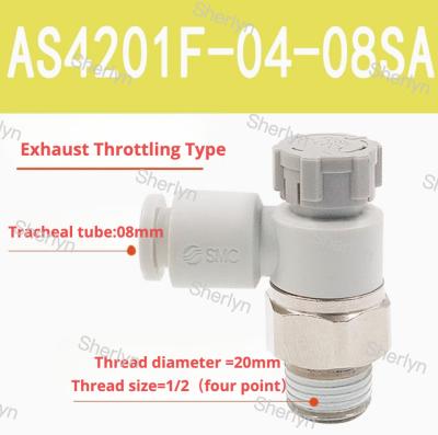 중국 AS1201F-M3-06 SMC 스로틀 밸브 AS1201F/2201F/3201F 판매용