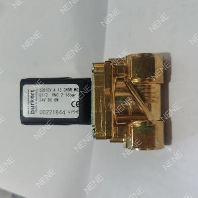 China AC24V High Temp Solenoid Valve BURKERT Type 6281 00322515 G3/8 Port 2/2 Normally Closed Brass Body FKM Seal 10.0 Orifice 8W 0.2-16bar 0 to +120°C for sale