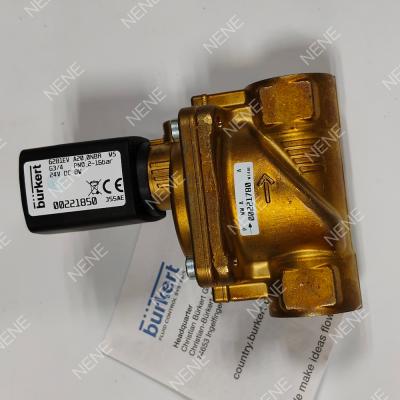 China High Temperature FKM Seal Solenoid Valve BURKERT Type 6281 00221875 G3/4 2/2 Normally Closed Brass Body 13.0 Orifice AC24V 8W 0.2-16bar 0 to +120°C for sale