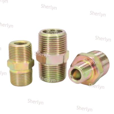 China Flat Mouth 1 Point Hydraulic Wire High Pressure Transition Joint Carbon Steel Galvanized External Thread Oil Pipe Variable Diameter Wire A-type British Pipe Joint for sale