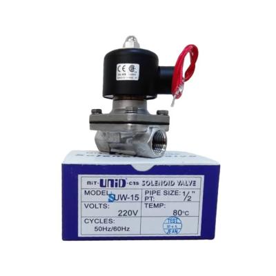 China UNID Solenoid Valve SUW-15 Stainless Steel 316 Steam Solenoid Valve Steam valve water valve for sale