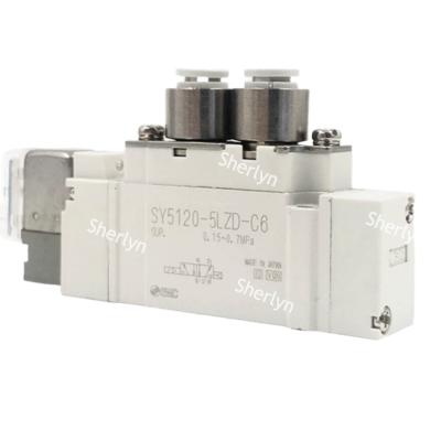 China Integral Manual Override Function SMC SY3120-6LZD-C8 DC12V Solenoid Used On Long Stroke Conveyor Positioning Cylinders for sale
