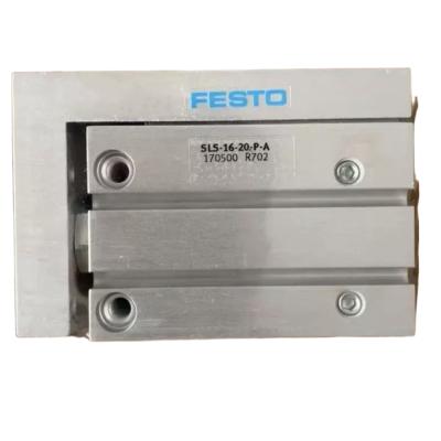 China Double Acting Linear Pneumatic Actuator With Elastic Cushion FESTO SLS Series Mini Slide Cylinder SLS-6-30-P-A #170490 6mm Bore 30mm Stroke High Precision Ball Cage Guide for sale