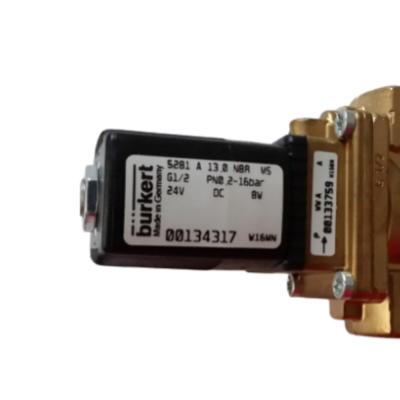 China Ozone‑aging Resistant Solenoid Shut‑off Valve Burkert Type 5281 2/2 NC G2 Inch 00134393 00134394 00134396 for Outdoor Heating Cooling Circulation Pipeline System for sale