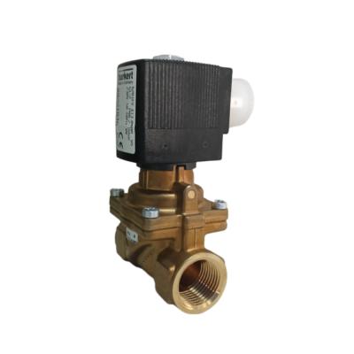 China Burkert 6281 2/2 Way NC Solenoid Valve G3/4 Thread 20mm Large Flow Orifice Manual Override Design Brass Body NBR Seal Industrial Pipeline Switch Valve 00221956 00221957 for sale