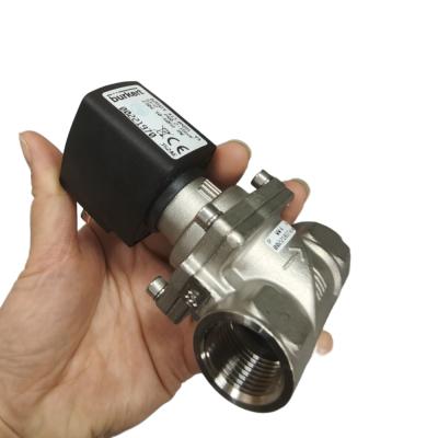 China G3/4 Thread Burkert 6281 Solenoid Valve Unit 2/2 NC 20.0 Orifice Dimension Stainless Steel Construction NBR Rubber Seal 8W Coil Supports DC and AC Input Voltage Model 00221971 00221972 00221973 for sale