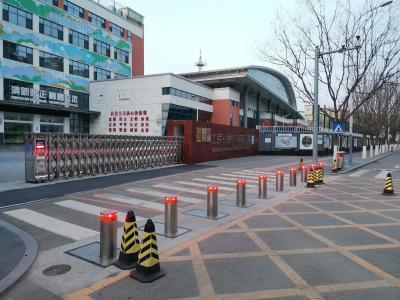 China IP68 Rated LED Lighted Retractable Driveway Bollards With Automatic Lifting Function for sale