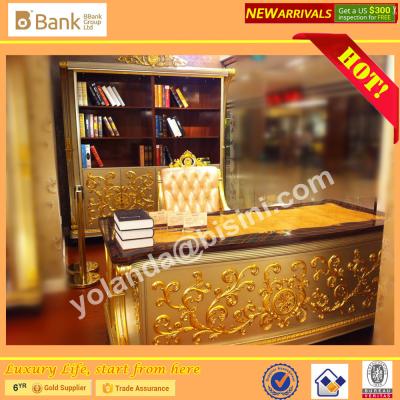 China (BK0109-0004)Luxury French Baroque Style Office Desk/ Executive European Classic Desk/ Antique Royal  Wood Carving Table for sale