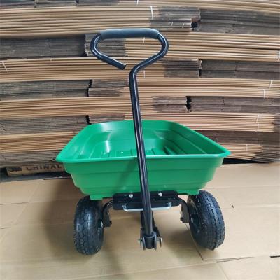 Cina giardino Tipper Cart With Pneumatic Tires del carretto dello scarico del giardino della ruota 75L 4 in vendita