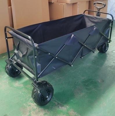 China Utility Extra Large Folding Wagon Portable Collapsible Cart Wagon With Wide Wheels for sale