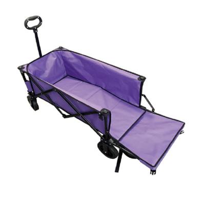 Cina Popular Foldable Wagon Cart 128cm PVC Wheel Folding Beach Cart With Extension in vendita