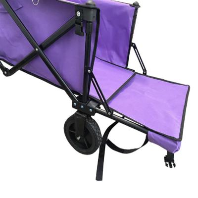 Cina Popular Foldable Wagon Cart 128cm PVC Wheel Folding Beach Cart With Extension in vendita