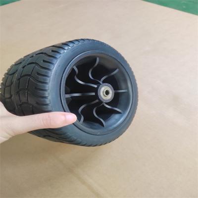 Cina ruote del carrello della spiaggia della ruota della schiuma dell'unità di elaborazione 7x4 le ampie insabbiano le carrozze ferroviarie in vendita