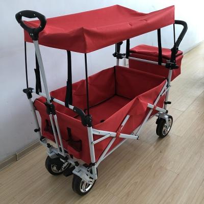 Cina Carrello pieghevole a 8 pollici della spiaggia del vagone del carretto pratico di piegatura con il tessuto del baldacchino 600D Oxford in vendita