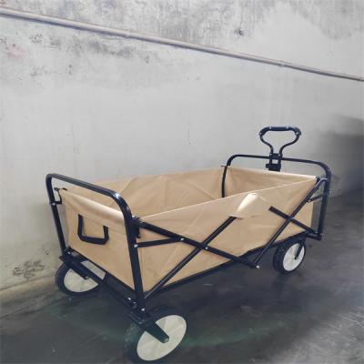 China Transport Collapsible Wagon Cart Foldable Beach Trolleys With Four Wheels 103cm for sale
