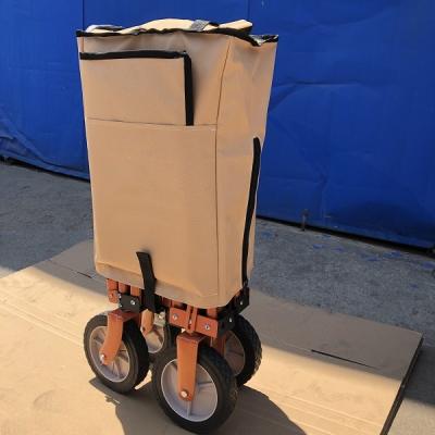 China Regelbare de Kar Opvouwbare Trekkracht van de Handvat Opvouwbare Wagen langs Karretje op Wielen Te koop