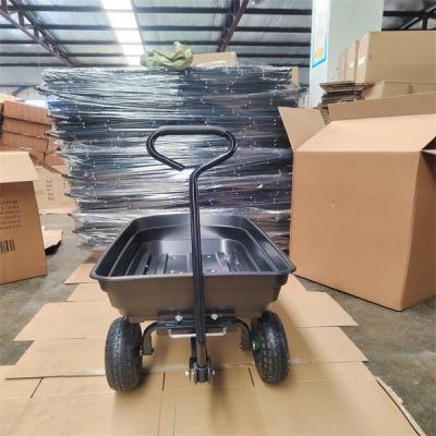 Cina giardino 75L che scarica la carriola Tipper Garden Trolley Tipper del nero del carretto in vendita