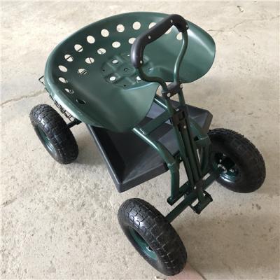 Cina Ha regolato la carriola d'acciaio di rotolamento di Seat del lavoro del giardino della maniglia con la direzione della parte girevole di Seat in vendita