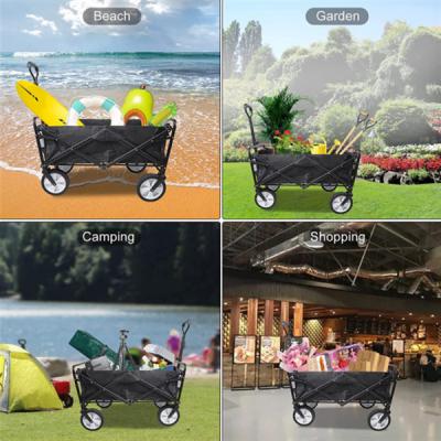 Cina Steel Folding Picnic Wagon With Powder Coating Foldable Garden Wagon Cart in vendita