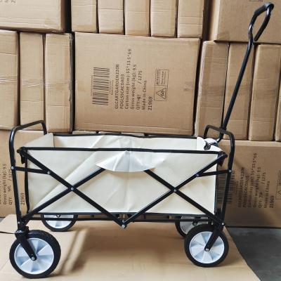 Cina Pvc Wheels Camping Wagon Cart Foldable Luggage Trolley With Single Handle And Cloth in vendita