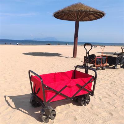 Cina Carretto pratico di campeggio pratico di piegatura pieghevole del vagone del vagone di spiaggia della ruota per qualsiasi terreno del contenitore del rotolo in vendita