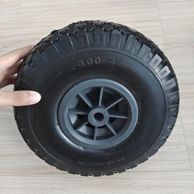 Cina Ruota pneumatica della gomma di gomma 3.00-4 a 10 pollici per il carrello Dolly Pneumatic Wheels del carrello a mano in vendita
